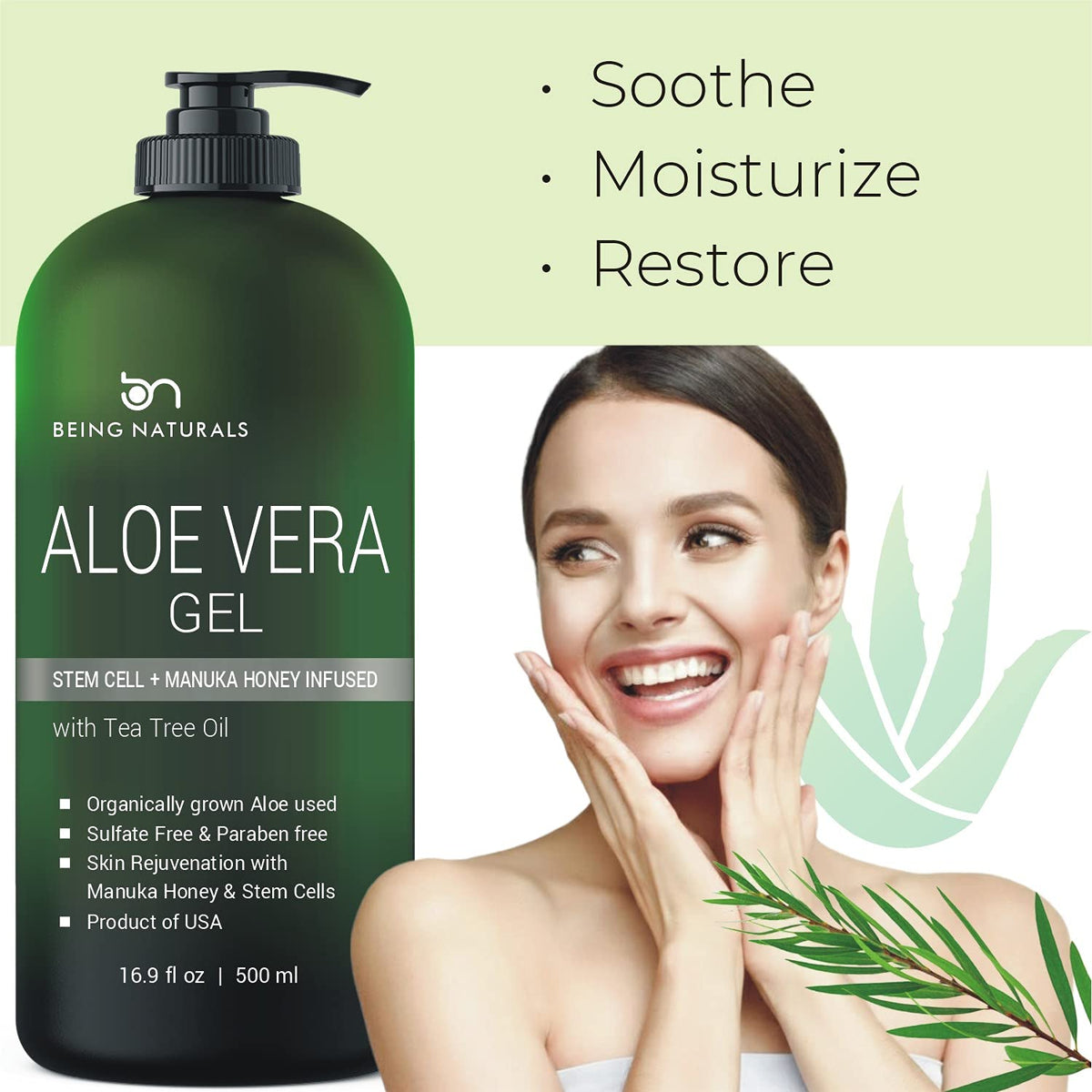 Aloe vera Gel - from 100% Pure Organic Aloe Infused with Manuka Honey ...